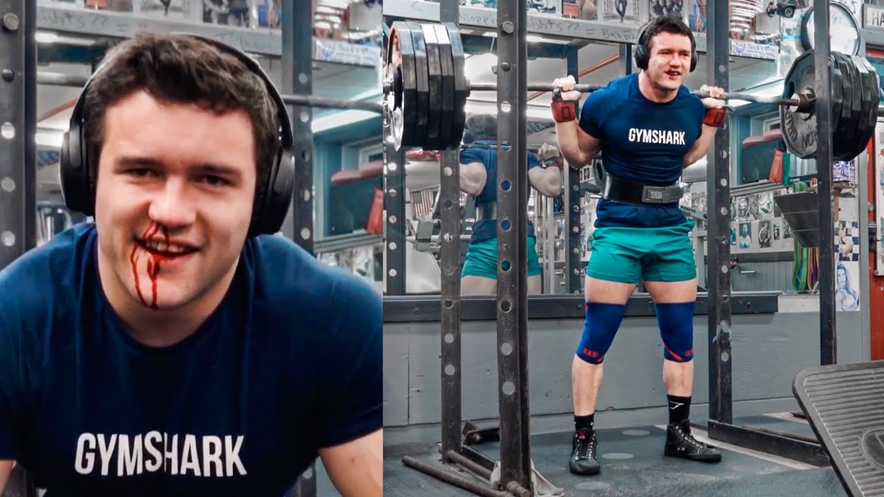 SQUAT PR NOSE EXPLOSION - YouTube