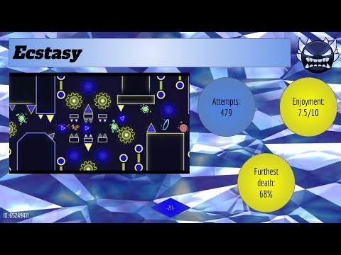 Beating the ENTIRE Pointercrate Demonlist! Level 211 - Ecstasy - YouTube