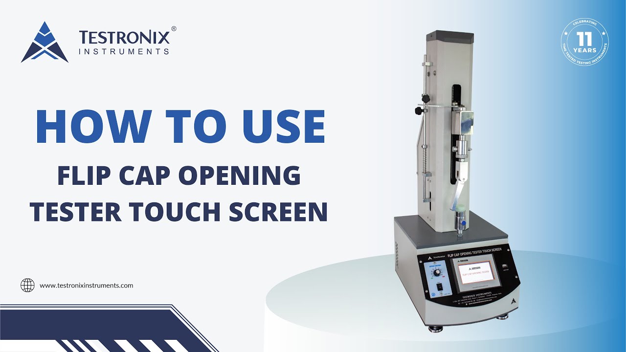 How to Use Flip Cap Opening Tester Touch Screen - YouTube