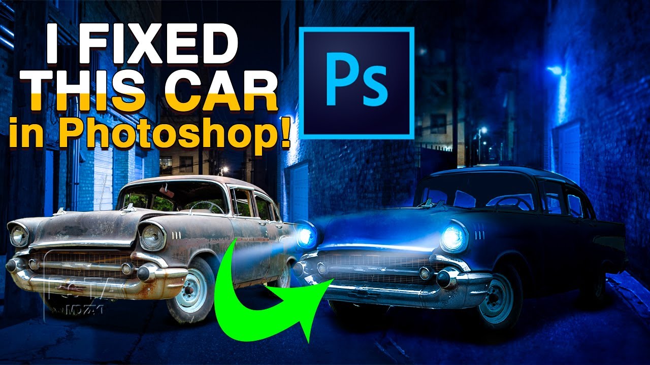 I FIXED this car in Photoshop! (Photoshop Tutorials) - YouTube
