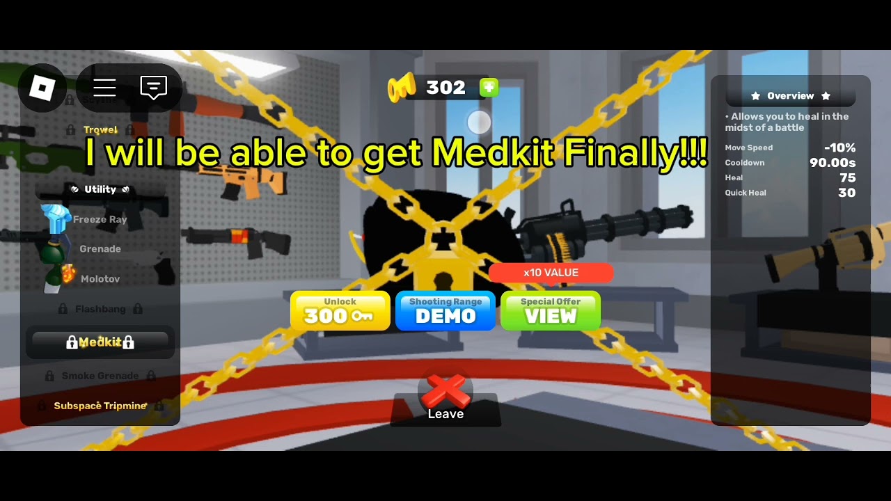 I've finally unlocked Medkit in Rivals!!! i didn't p2w - YouTube
