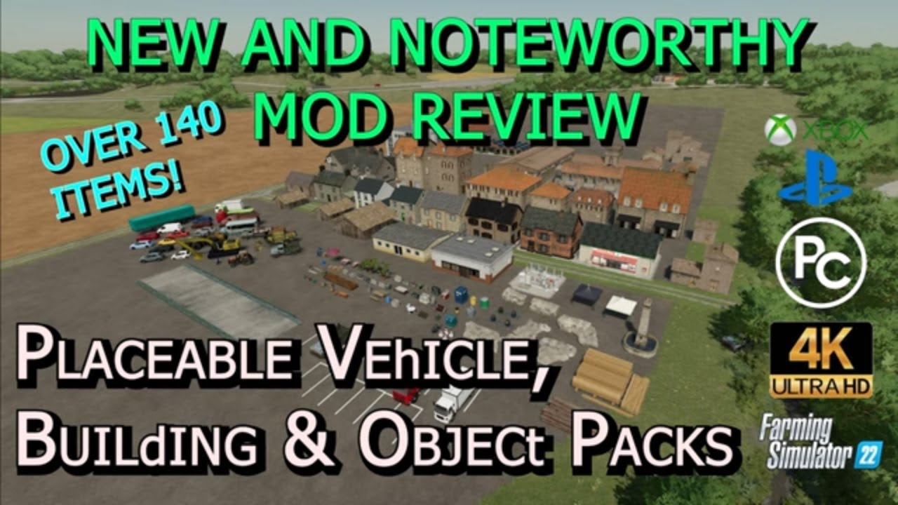 Placeable Vehicle Building and Objects Packs | Mod Review | Farming ...
