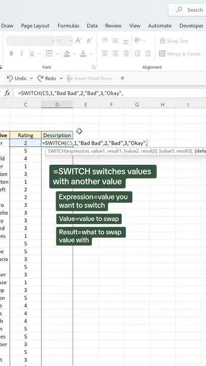 How to swap values with another value in Excel with this function. 🔁 # ...