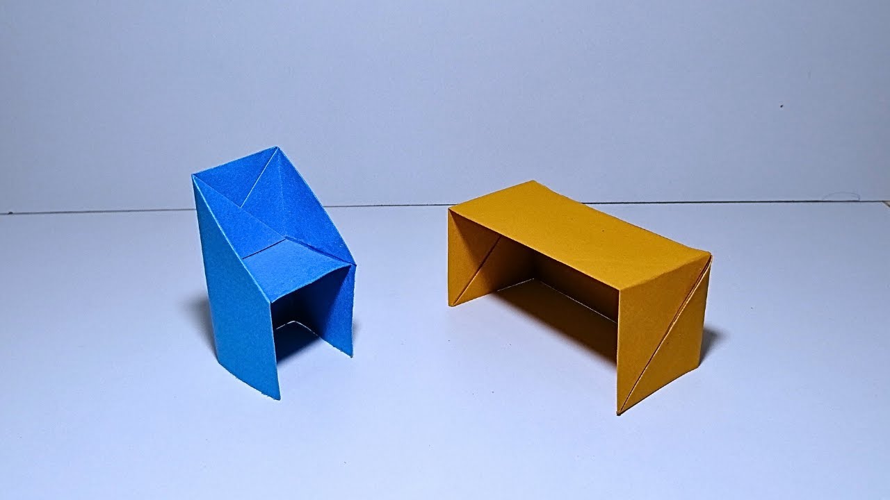 Paper table and chair making। How to make table with paper। Children ...