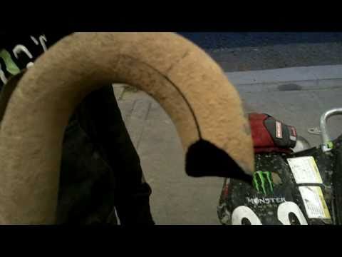 Kfx 450r broken header - YouTube