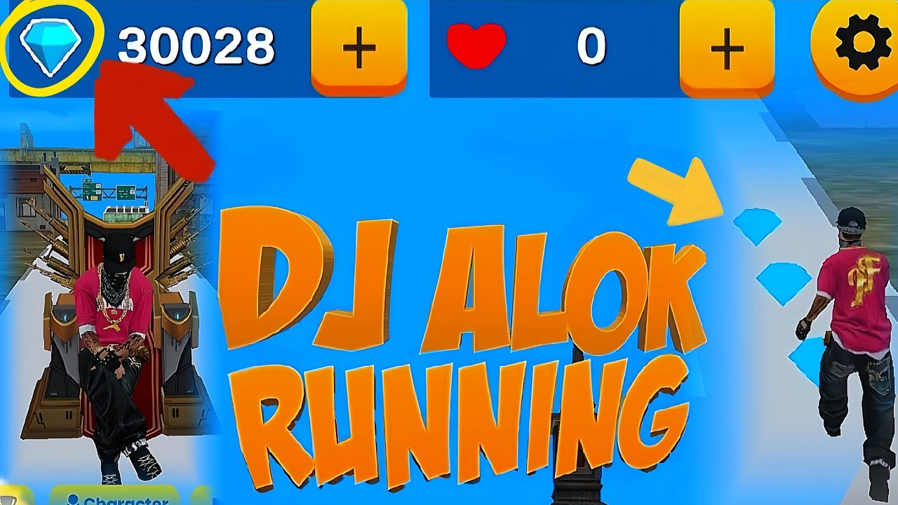 OMG 😵 New Running Game Free fire 🤩 Dj Alok... unlimited diamond🤞 - YouTube