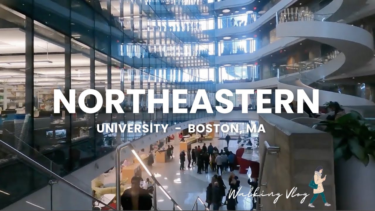 Campus Tour: Northeastern University Boston MA | Snowy Day Walkthrough ...