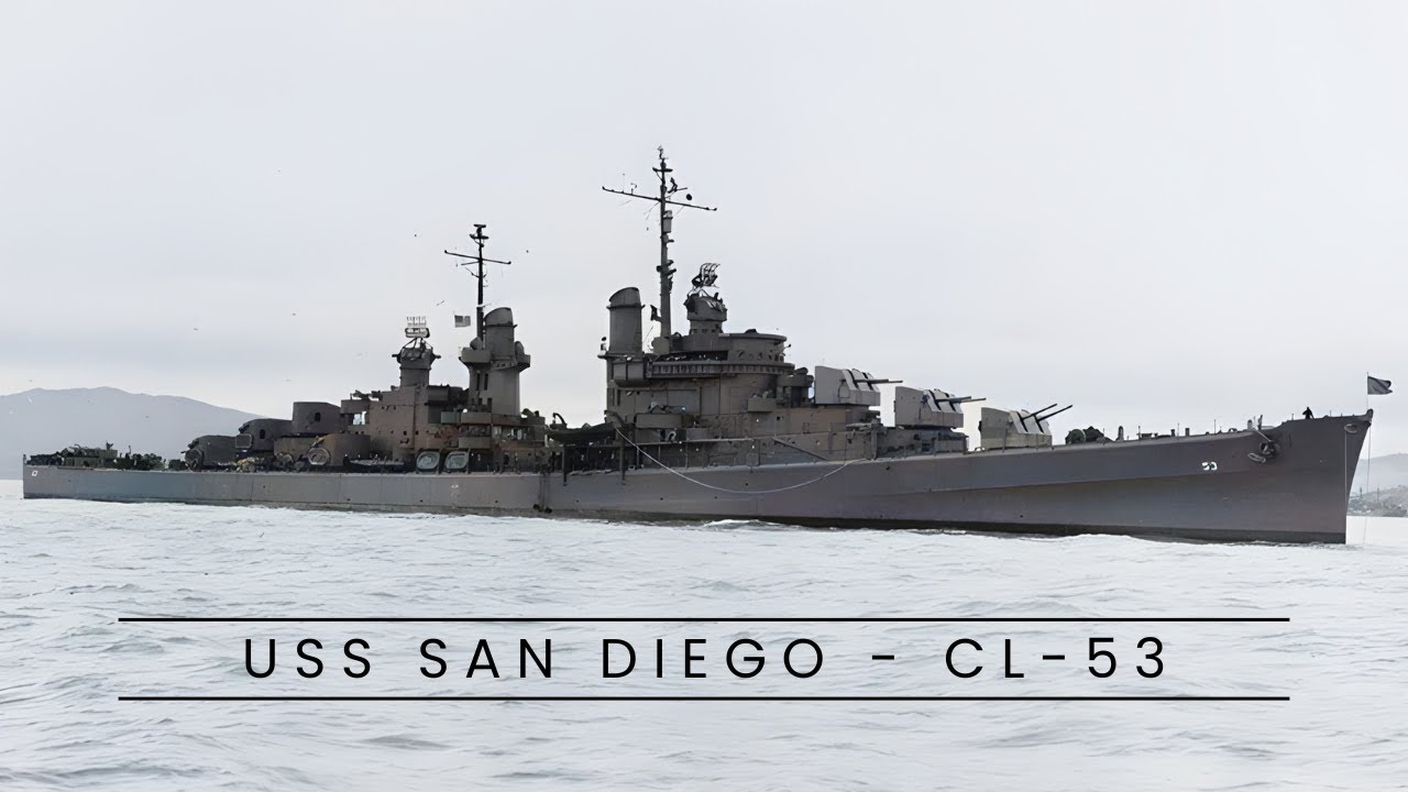USS San Diego CL-53 (Cruiser) - YouTube