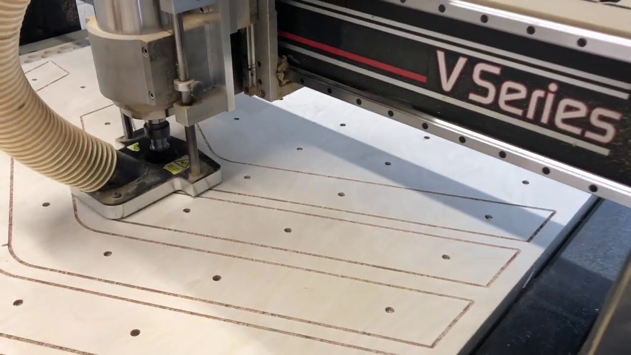 Tekcel CNC Router cutting 18mm Ply - FAST - YouTube