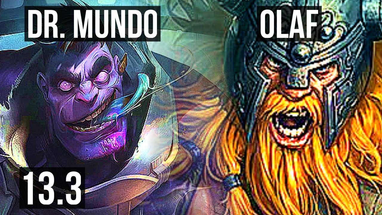 DR. MUNDO vs OLAF (TOP) | Rank 2 Mundo, 76% winrate, Dominating | TR ...