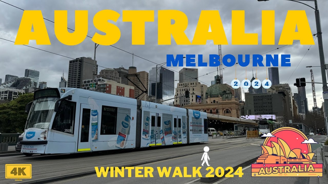 Melbourne CBD Swanston st winter walk 2024 in 4K |Melbourne CBD winter ...