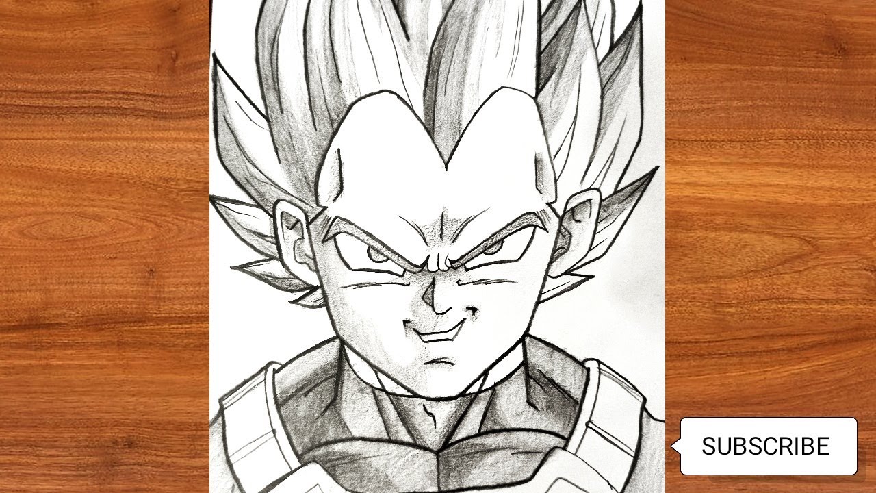 How To Draw Vegeta Super Saiyan Blue [ Step By Step ] - YouTube