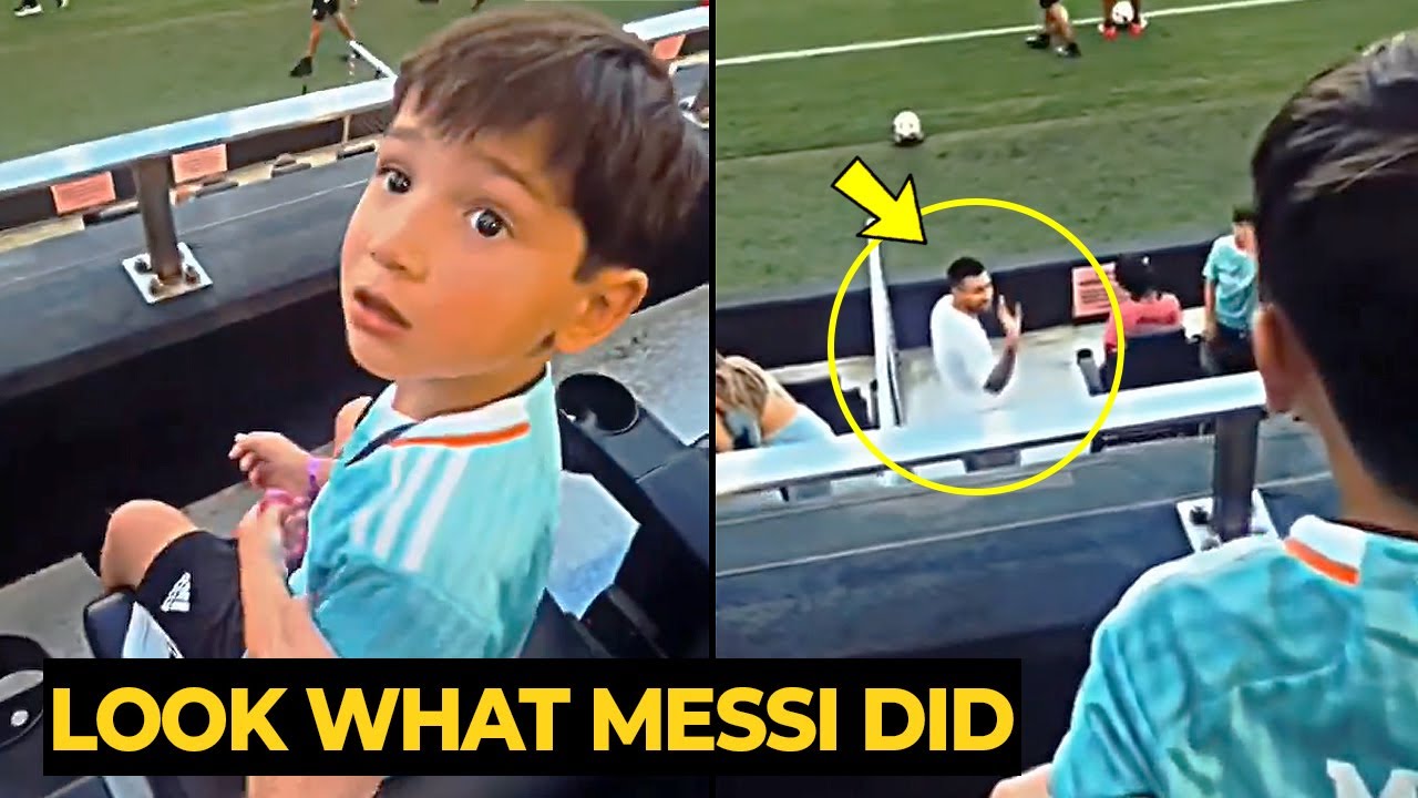 Messi gave a touching moment to his young fans at Inter Miami game ...