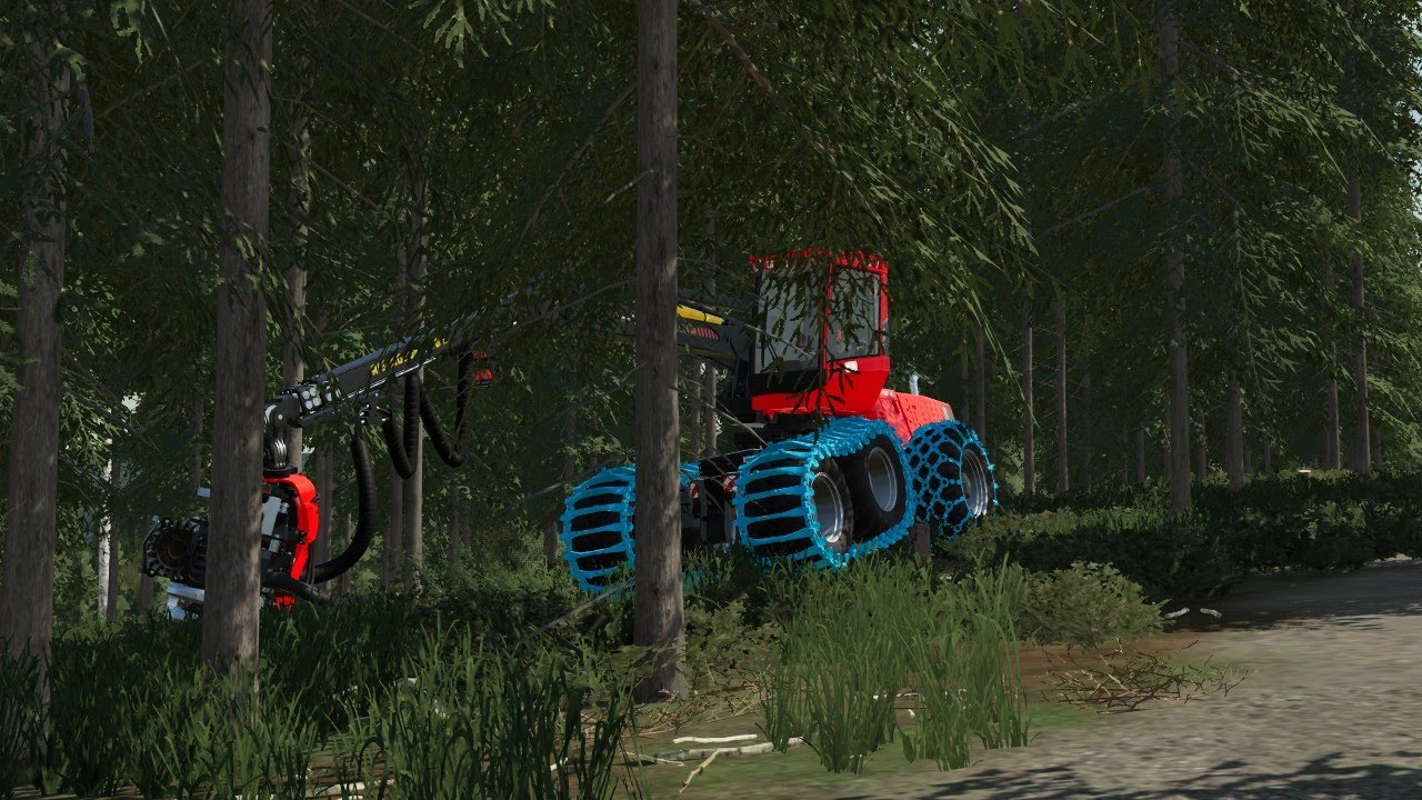 Thinning on Holmåkra FS22 Timelapse Thinning E1 - YouTube