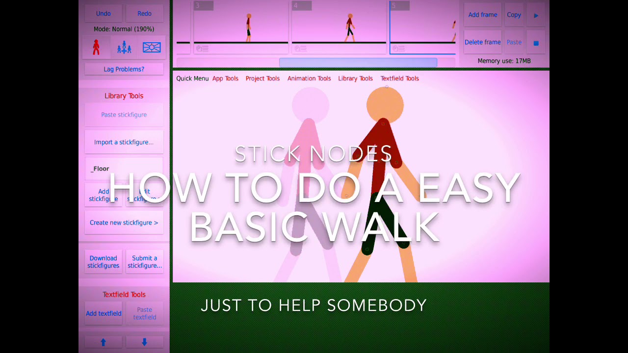 How to do a easy basic walk in stick nodes - YouTube