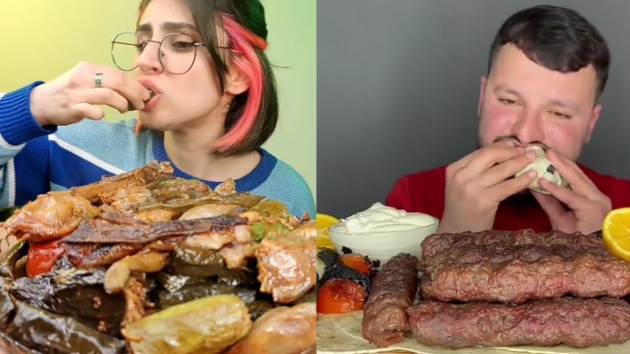 Mukbangers trying Iraqi foods complications || Mukbang Goals - YouTube