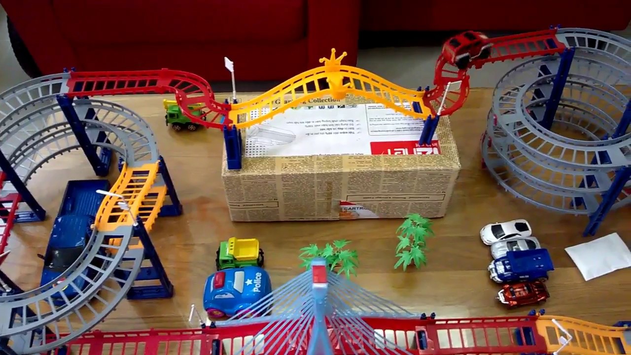 Racing car Long Bridge | slot car track | fun toy car for kids - YouTube