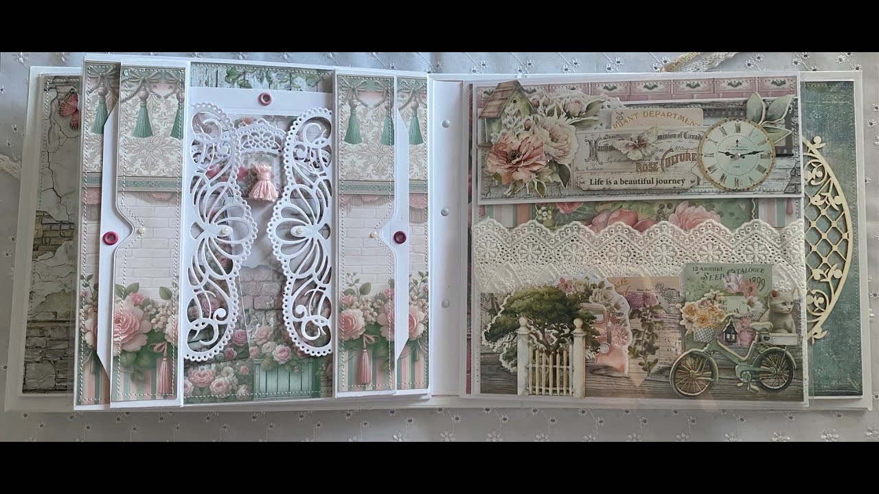 White blank album tutorial, easy with 6 pages ~ Start to Finish ~ 8 x 8 ...