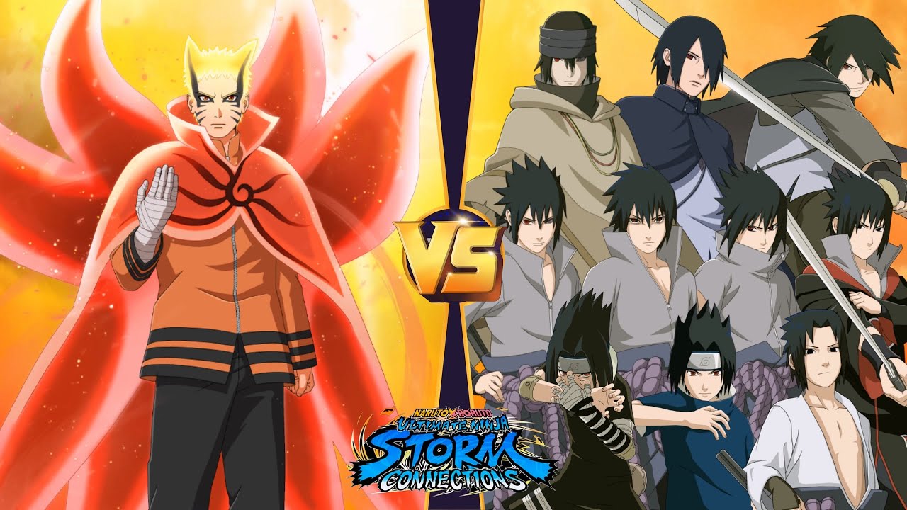 【Naruto Uzumaki (Baryon Mode) VS All Sasuke Uchiha Marathon battle ...