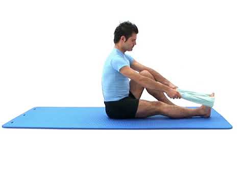 Calf Stretch (towel) - YouTube