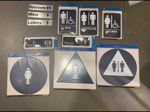 Restroom signs at lowes - YouTube