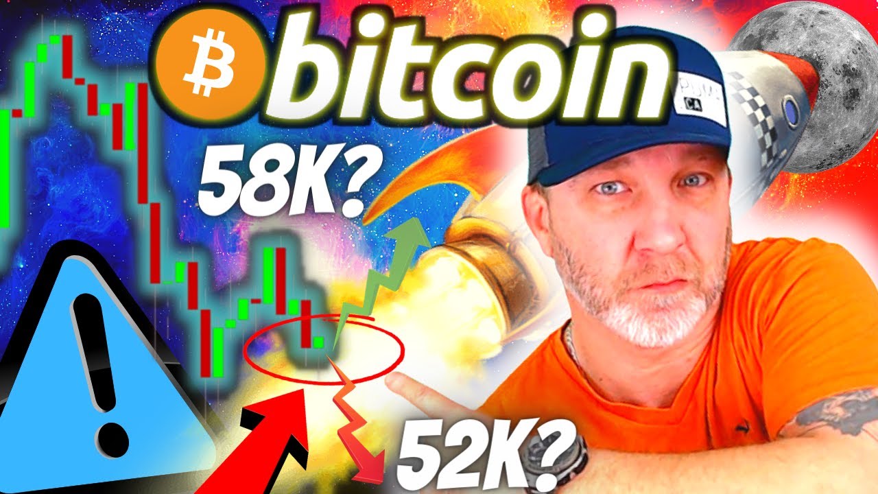 BITCOIN TO 58K NEXT OR DOWN FROM HERE!!! btc - YouTube