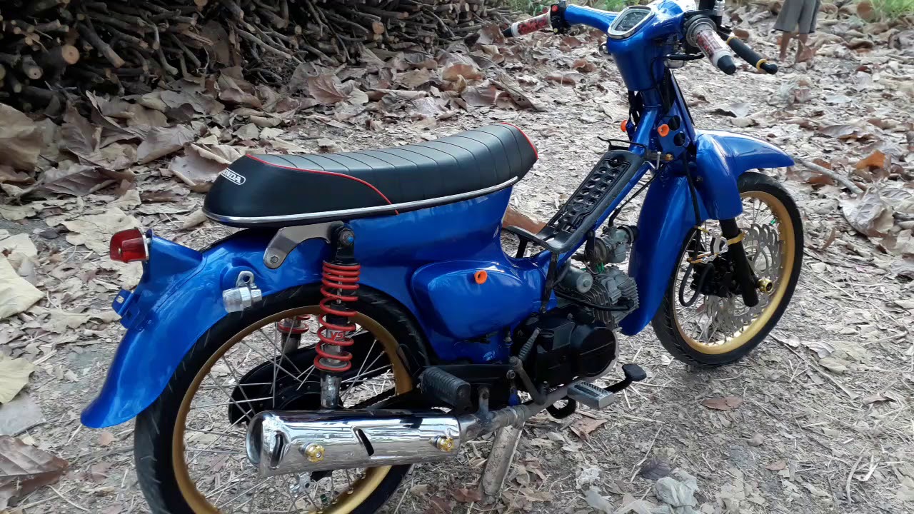 honda c70 biru metalic - YouTube