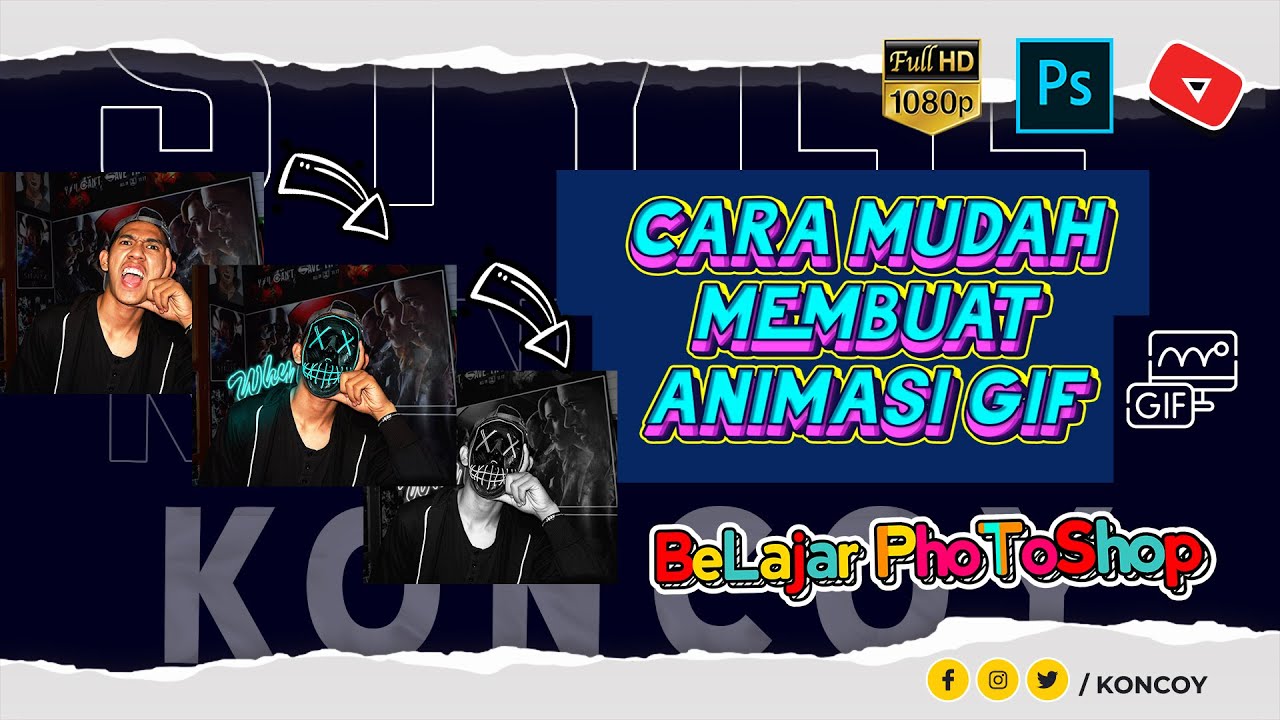 Cara Membuat animasi gif di photoshop cc 2020 sampai mahir - YouTube