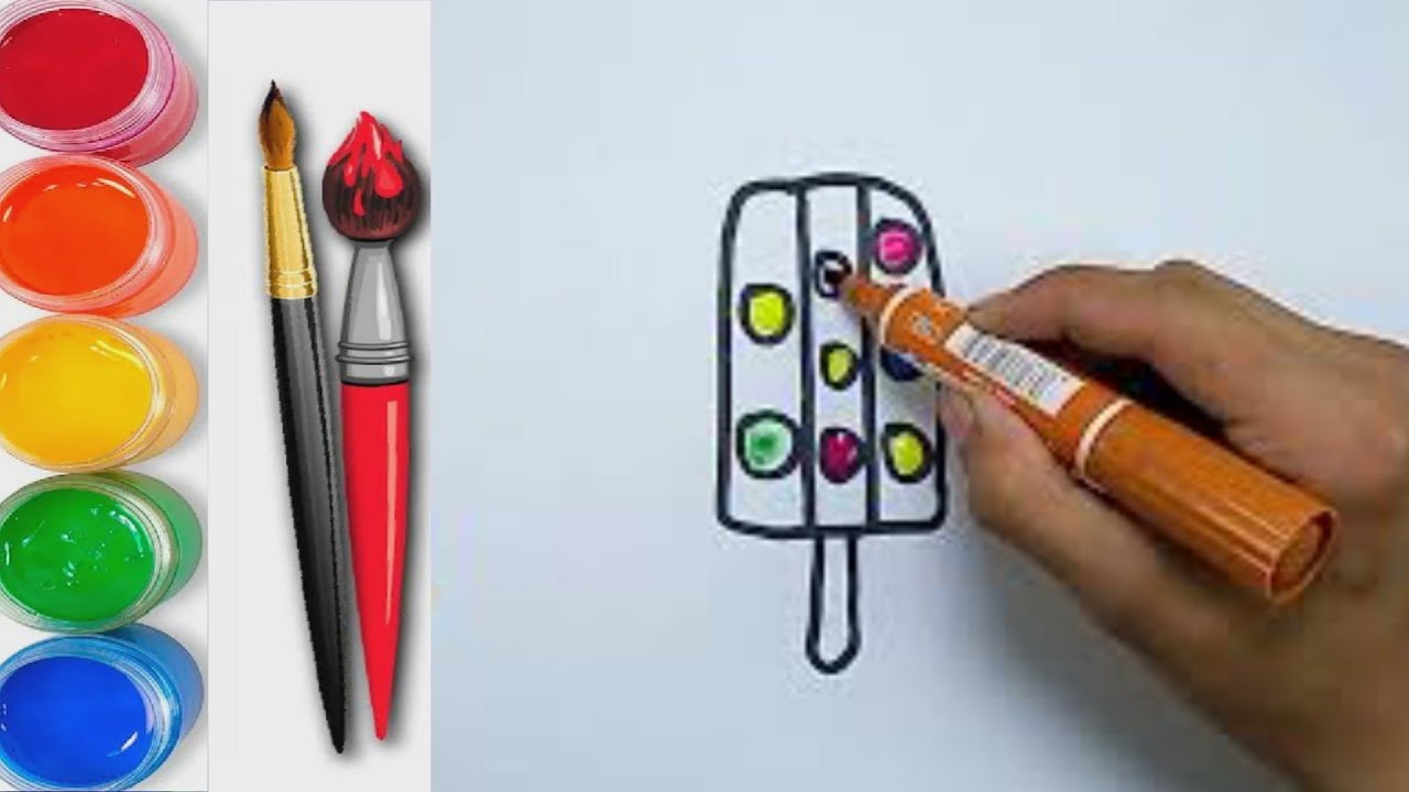 Bolalar uchun marojna rasmini chizish - YouTube