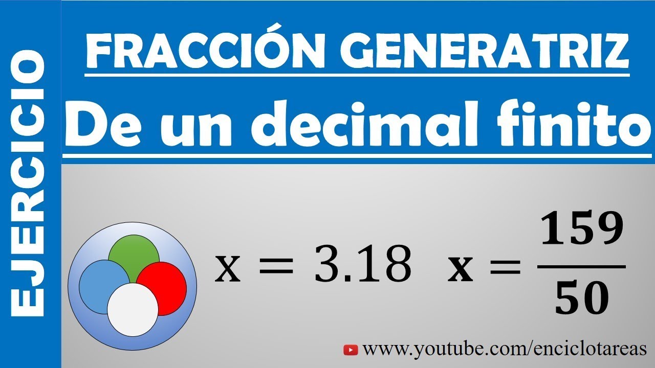 Fracción Generatriz de un Decimal Finito - Parte 4 de 4 - YouTube