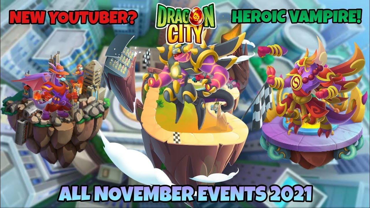 ALL NOVEMBER EVENTS IN DRAGON CITY 2021 | New Overpowered Dragons - YouTube