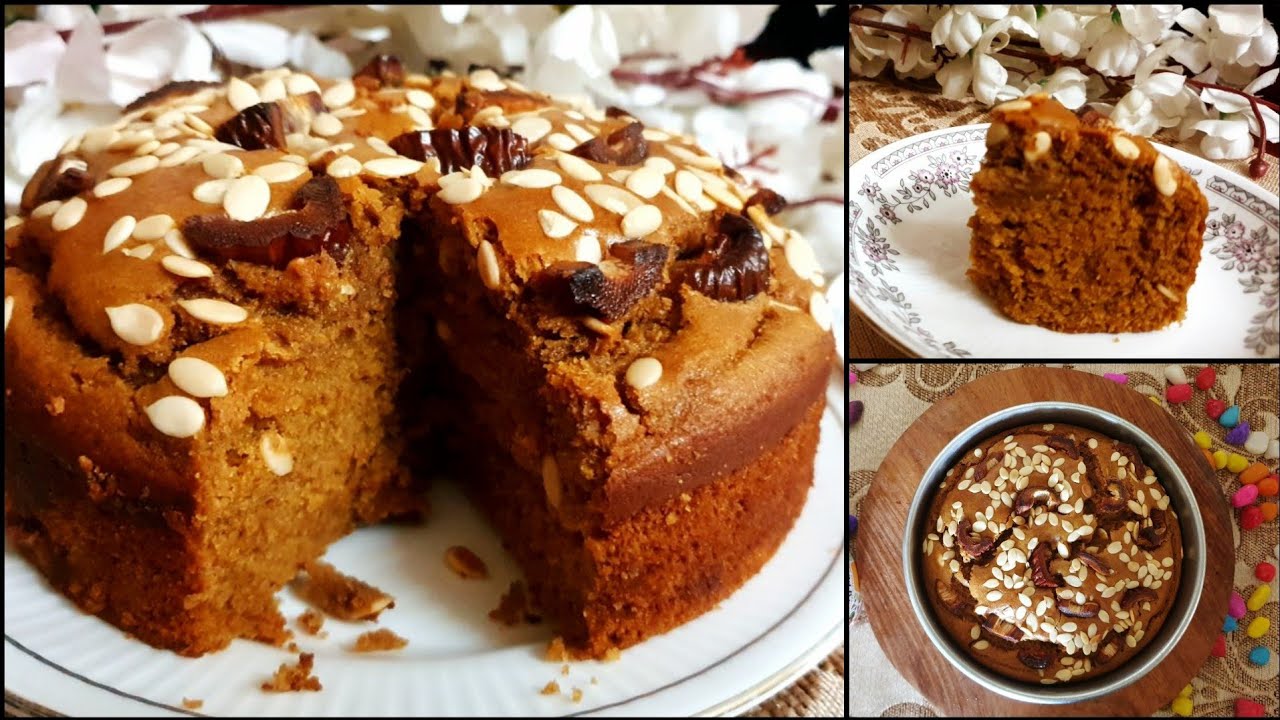 Eggless Whole Wheat Cake Recipe | Sugar Free Diabetic Friendly Atta ...
