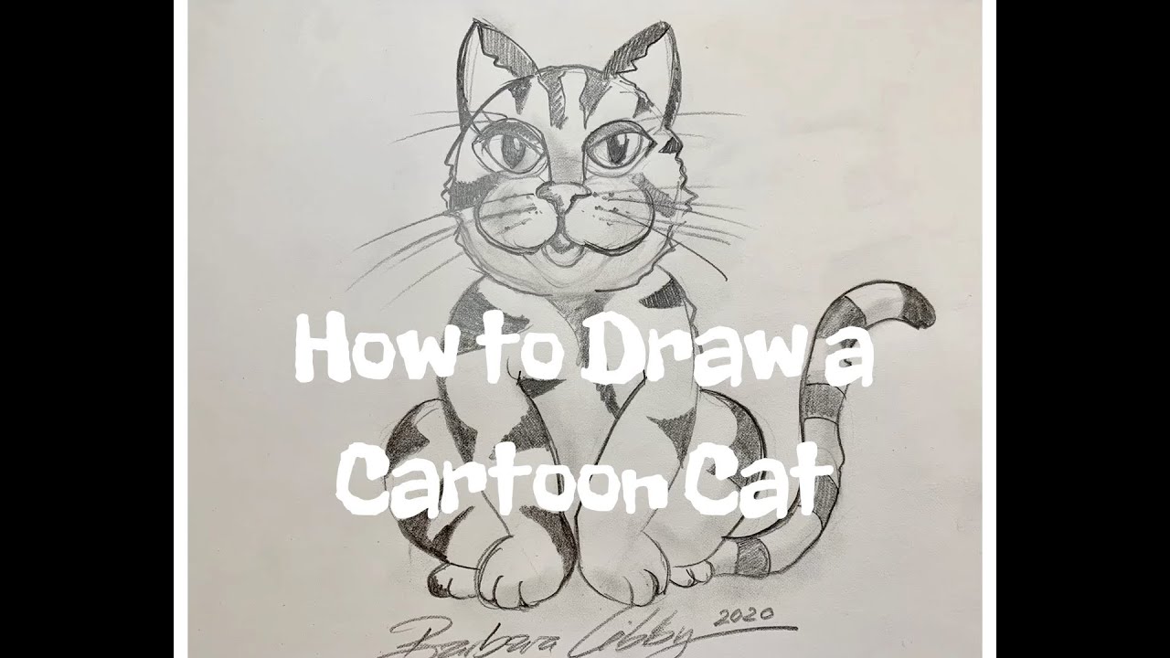 How to Draw a Cartoon Cat - YouTube
