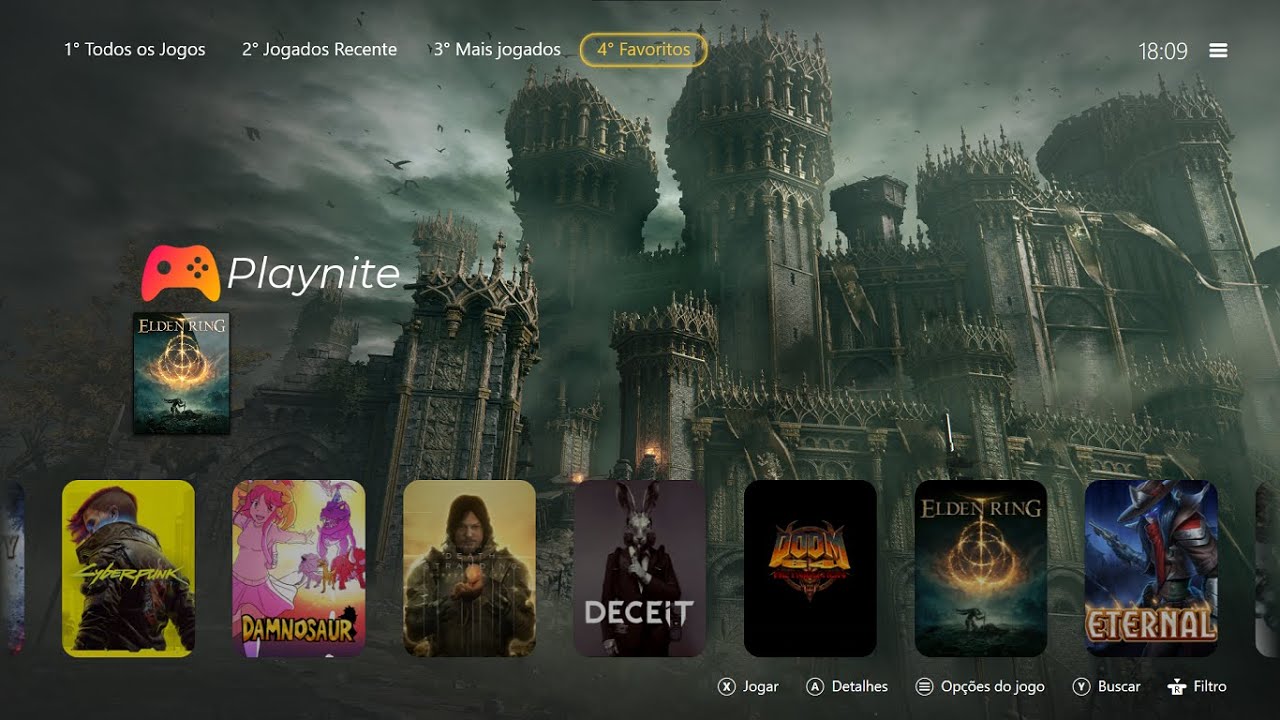 Demonstração playnite temas - YouTube