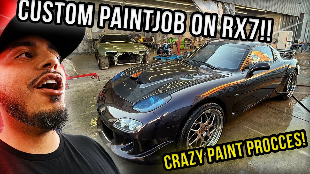 Painting A FD RX7 in A Crazy Color - YouTube