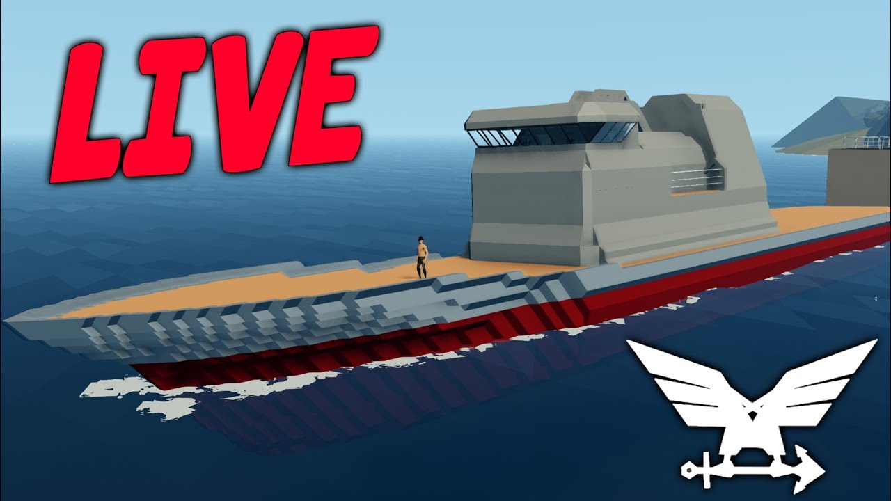 LIVE: Building a Warship 3! - Stormworks: Build and Rescue! - YouTube
