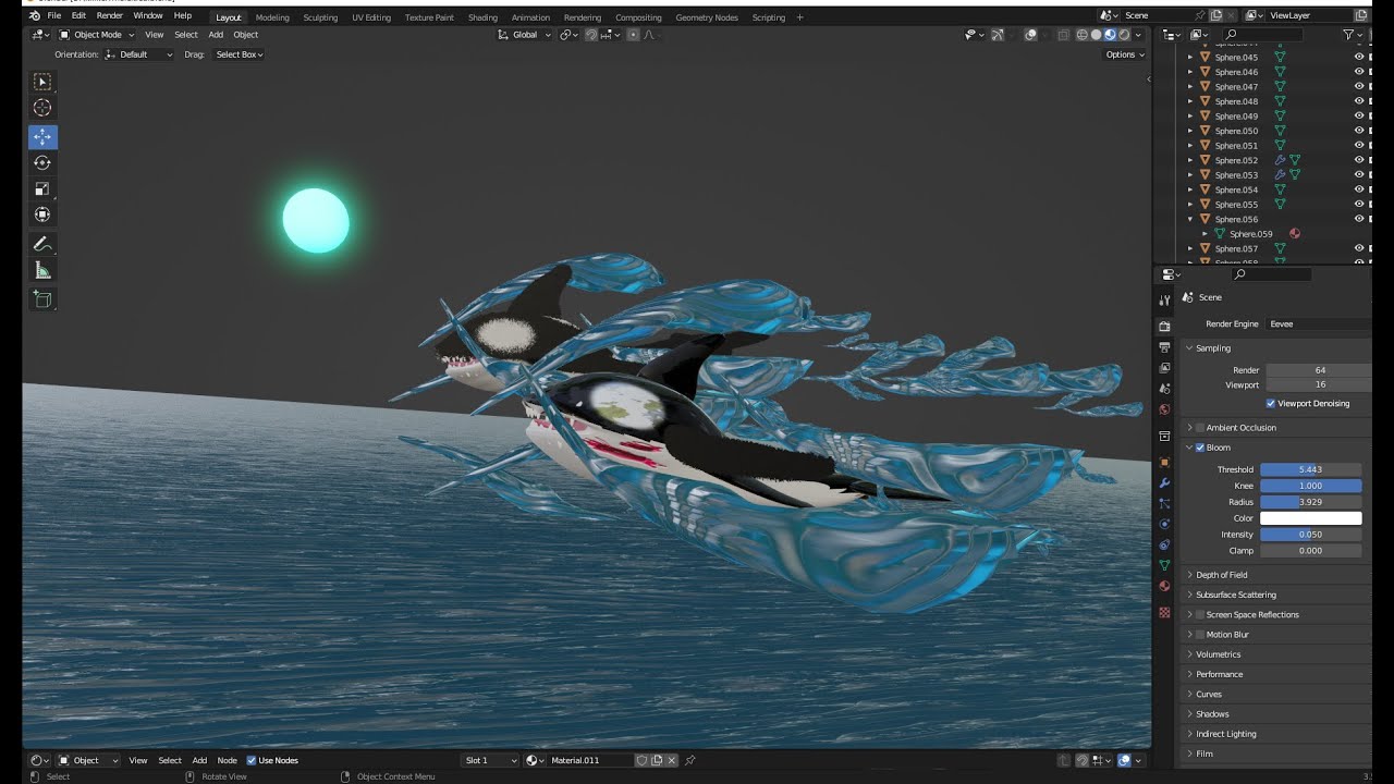 3d Orca/ Killer whale 01: reflective pattern texture material design ...