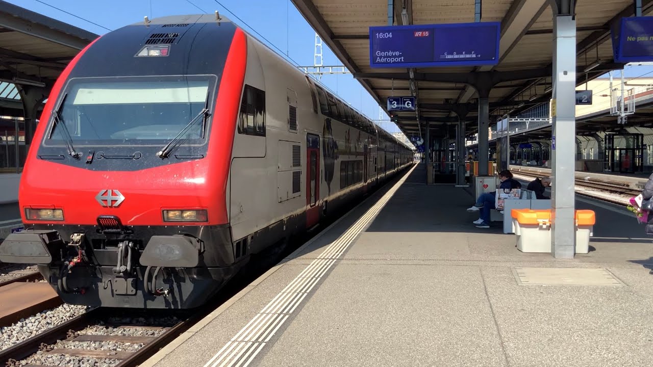 Ausfahrt des IR15 in Genève auf Gleis 3 - YouTube
