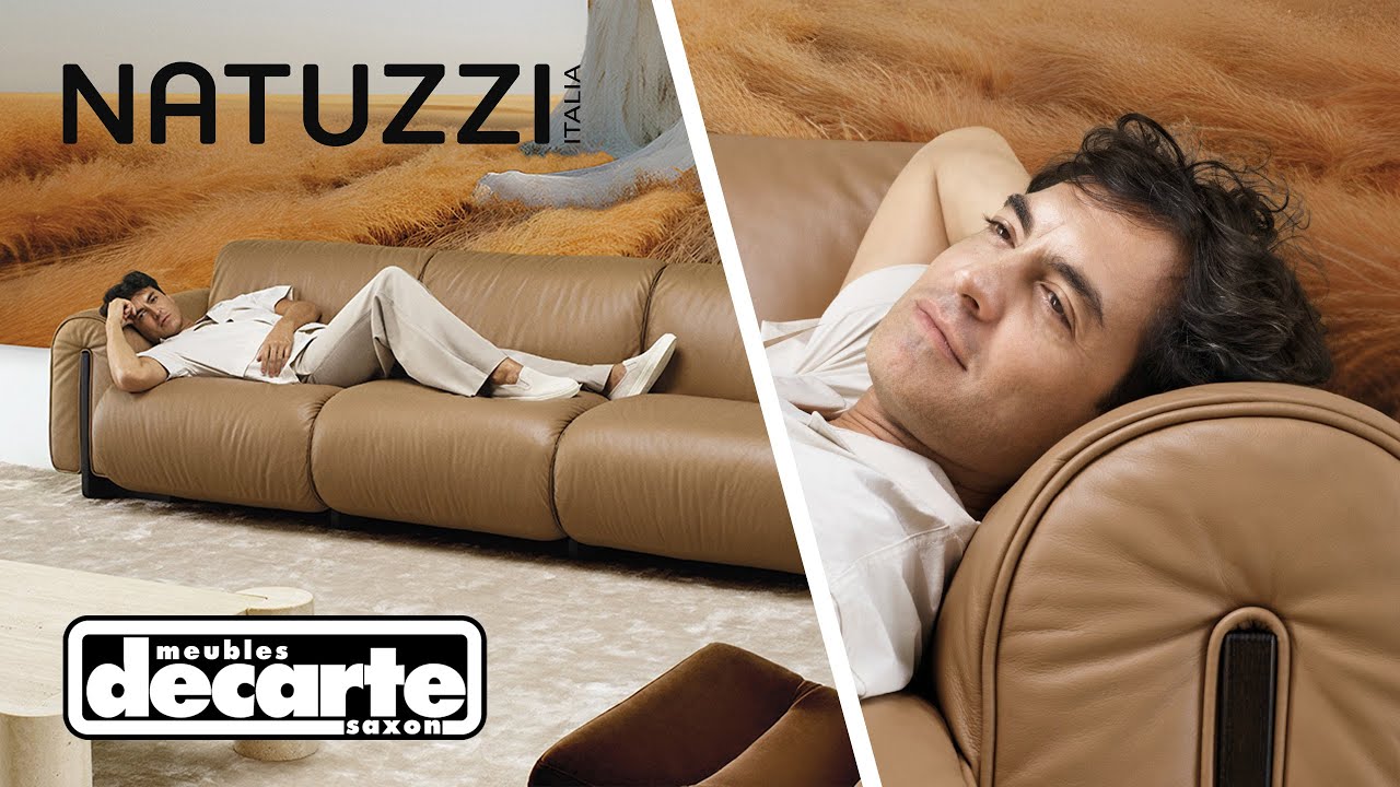 Canapé "Colle" by Natuzzi; le concept de détente méditerranéenne - YouTube