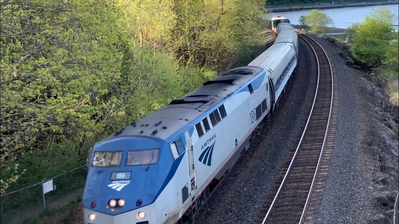 Amtrak "Amfleet" cars on the Cascades "International?!" #amtrak # ...