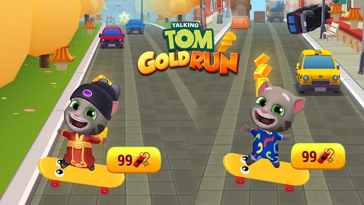 Talking Tom Gold Run - Unlock Fortune Tom X Snake Off Tom VS Raccoon ...