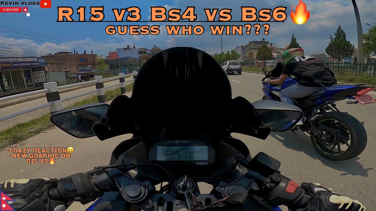 R15 v3 BS4 vs BS6🥵!! CRAZY REACTION!! BMW S1000 RR GRAPHIC ON R15 v3🔥 ...