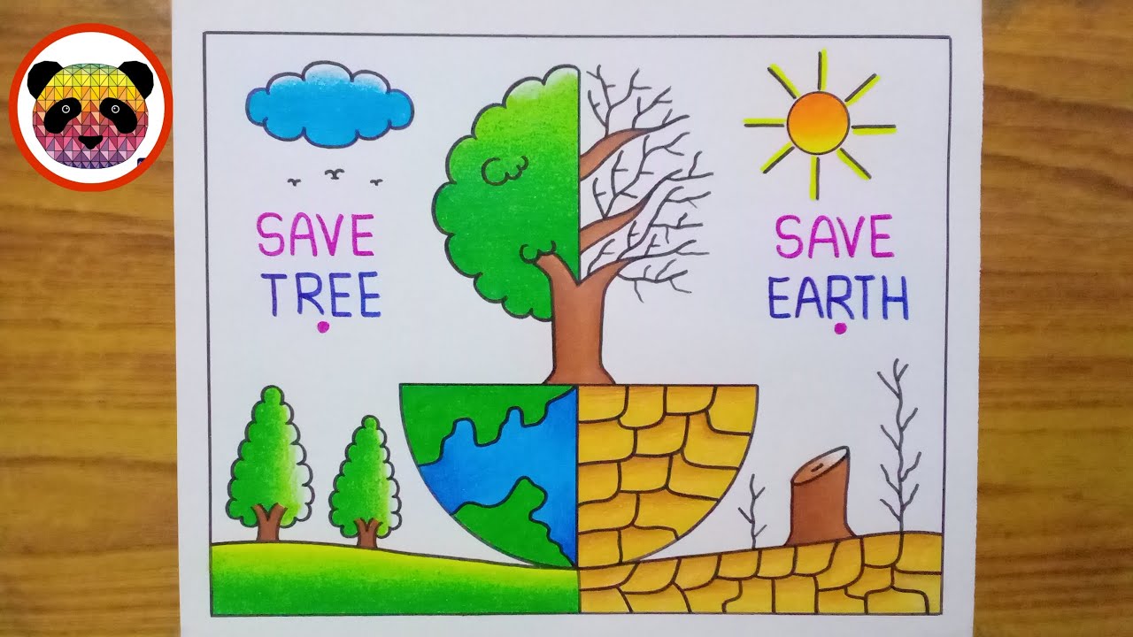 Earth Day Drawing Easy / World Earth Day Poster Drawing / Save Earth ...