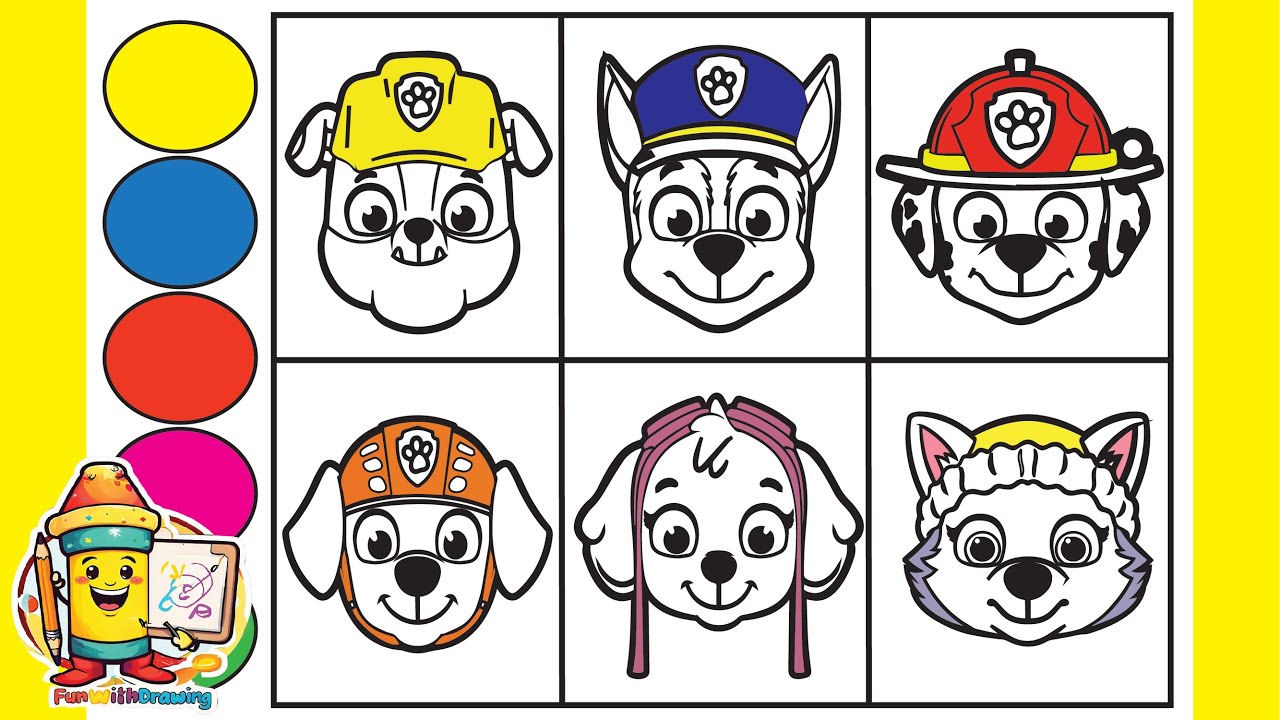 Learn How To Draw All The Characters from Paw Patrol | Paw Patrol ...