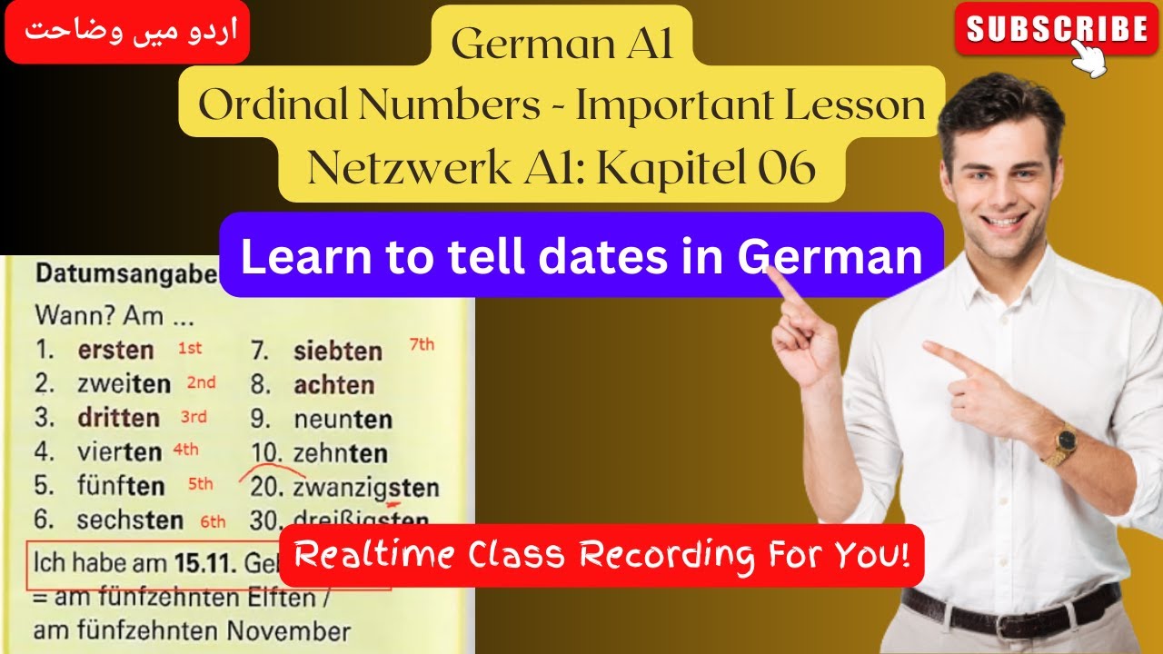 German A1 Ordinal Numbers I Netzwerk A1 Kapitel 6 - YouTube