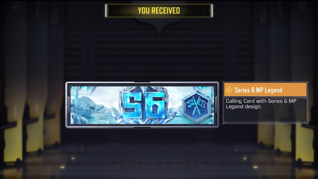 Codm Claiming Top 5K Series 6 MP Ranked Legendary Calling Card | S2 ...