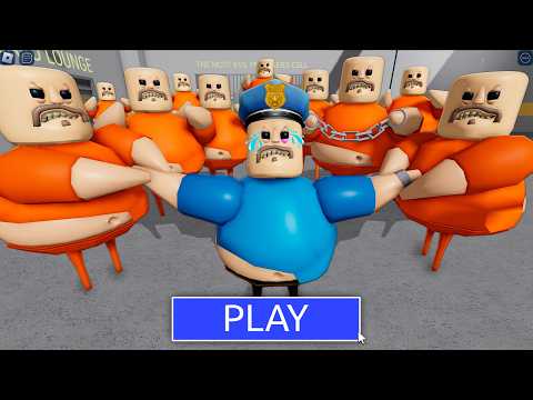 POLICE BARRY NEEDS HELP! PRISONERS ATACK? OBBY ROBLOX #roblox #obby