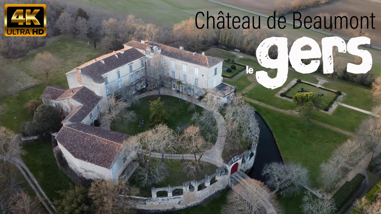 VUES DU GERS - Drone 4K - Château de Beaumont - YouTube