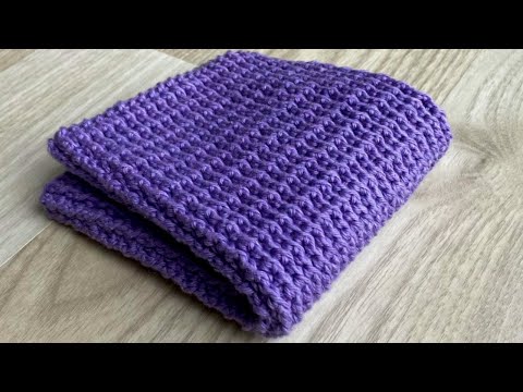 STOP! Simple Kate Moss Stitch! Have You Seen It? The Even Moss Stitch | INFO: FAST Crochet DISHCLOTH
