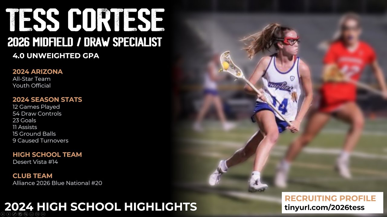 Tess Cortese 2026 Midfield | High School Highlights 2024 - YouTube